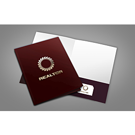 Luxury Pocket Folders - Soft touch + Foil