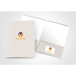 130Lb Uncoated Cover Presentation Folder
